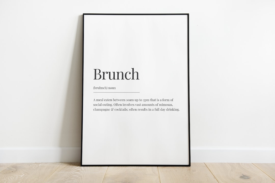 Brunch Definition Print, Wall Art, Kitchen Prints, Brunch Print ...