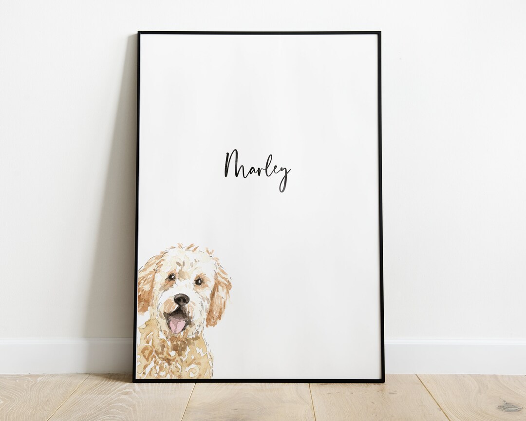 Personalised Labradoodle Dog Picture, Labradoodle Print, Pet Portrait ...
