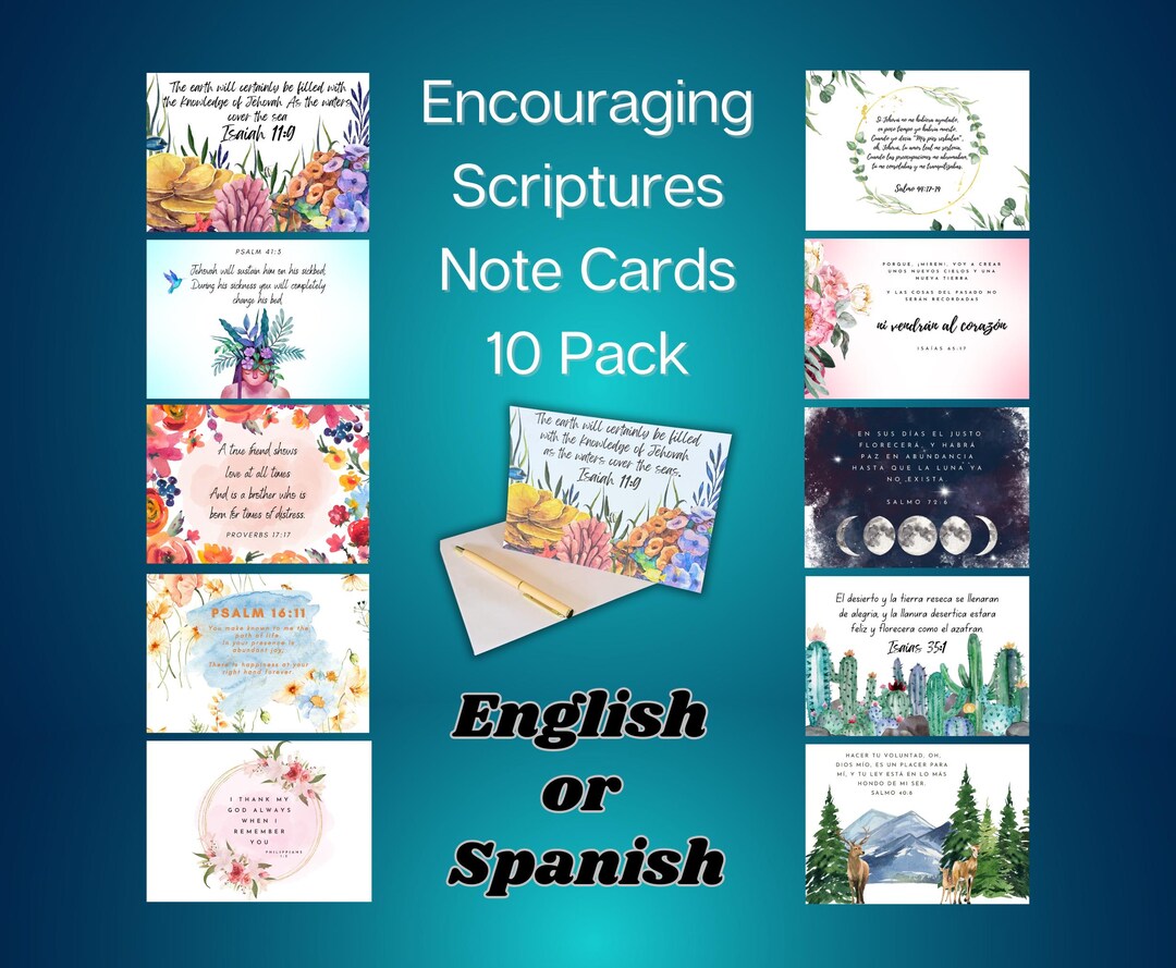 Jw Greeting Card Encouraging Scriptures Pack - Etsy