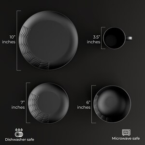 Spiderweb-embossed Gothic Dinnerware Set 16 Pieces Including Dinner and ...