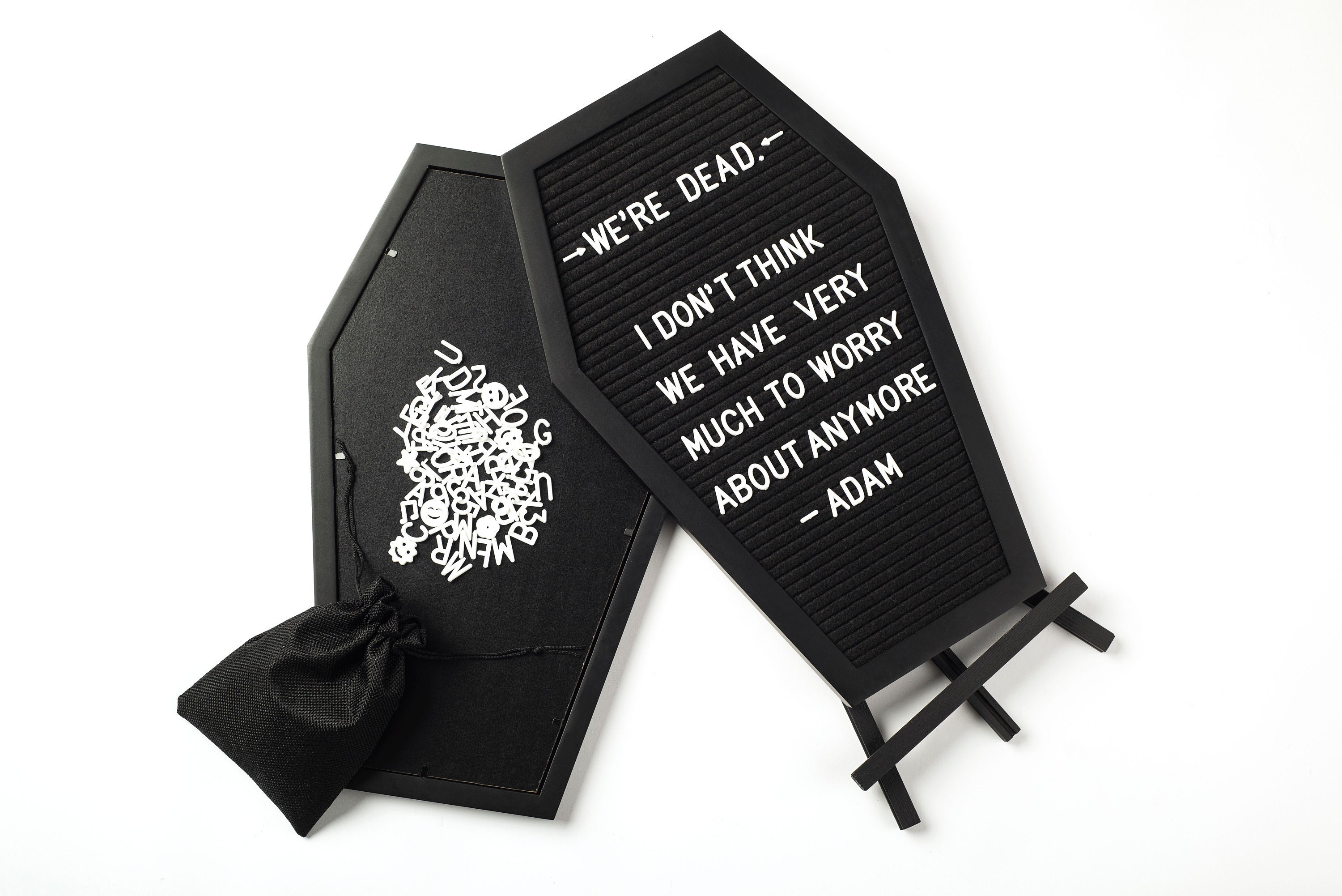Coffin Border Manny's Mysterious Oddities Coffin Letter Board - 17x10.5 ...