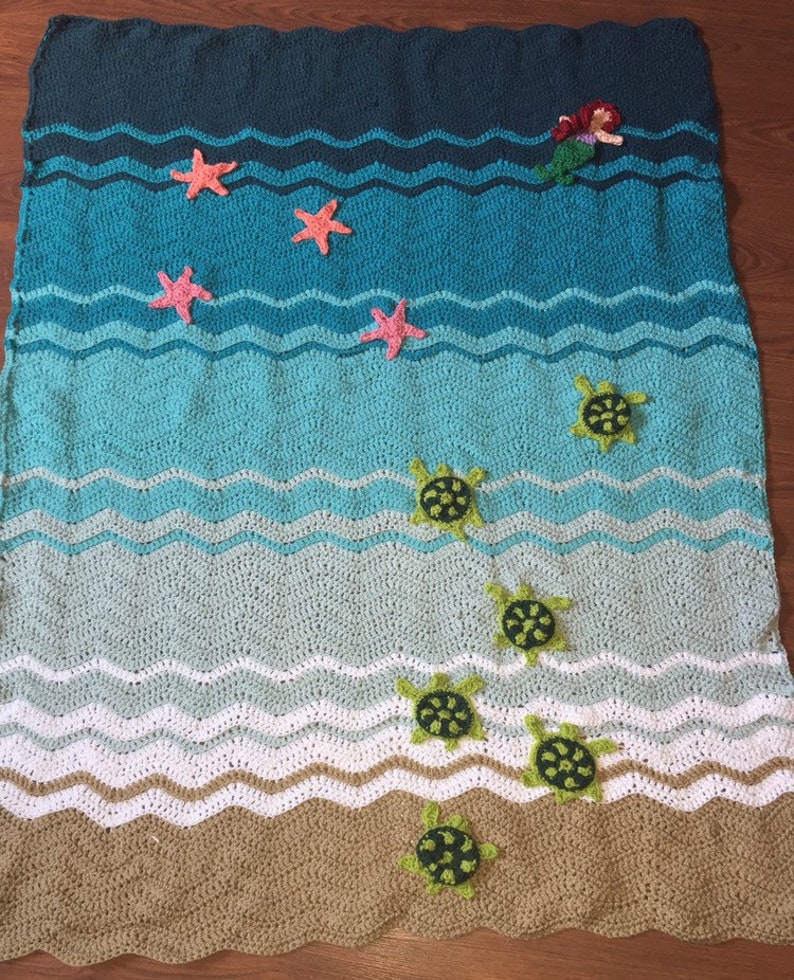 Blanketcrochet Sea Turtle Throw - Etsy