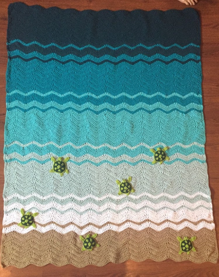 Blanketcrochet Sea Turtle Throw - Etsy