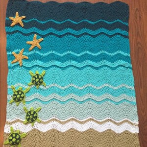 Blanketcrochet Sea Turtle Throw - Etsy