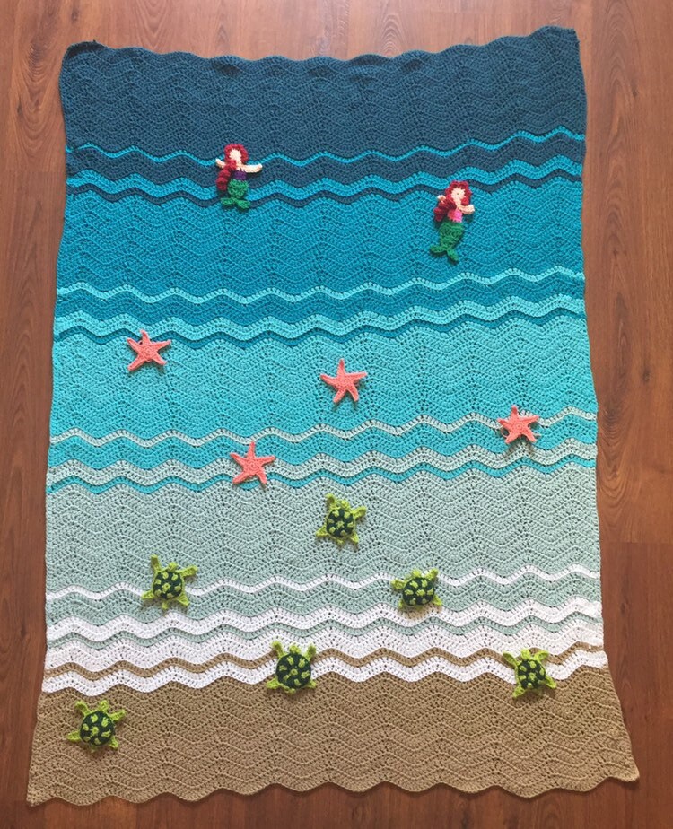 Blanketcrochet Sea Turtle Throw - Etsy