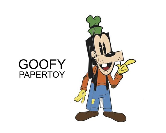Goofy 3D Papercraft Goofy PDF Template Goofy DIY Origami | Etsy