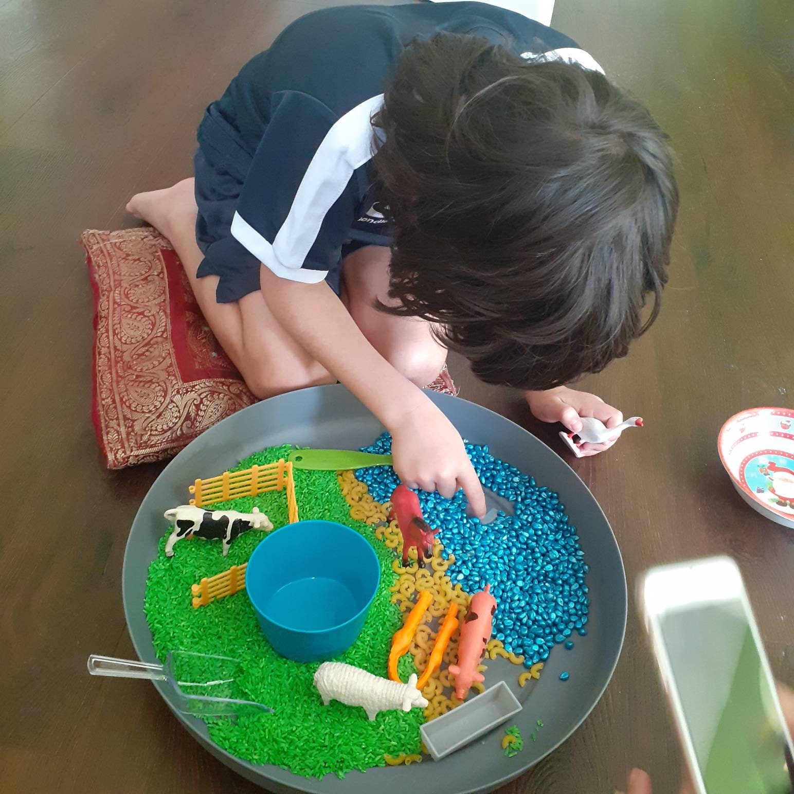 Farm messy play set animal sensory kit | Etsy