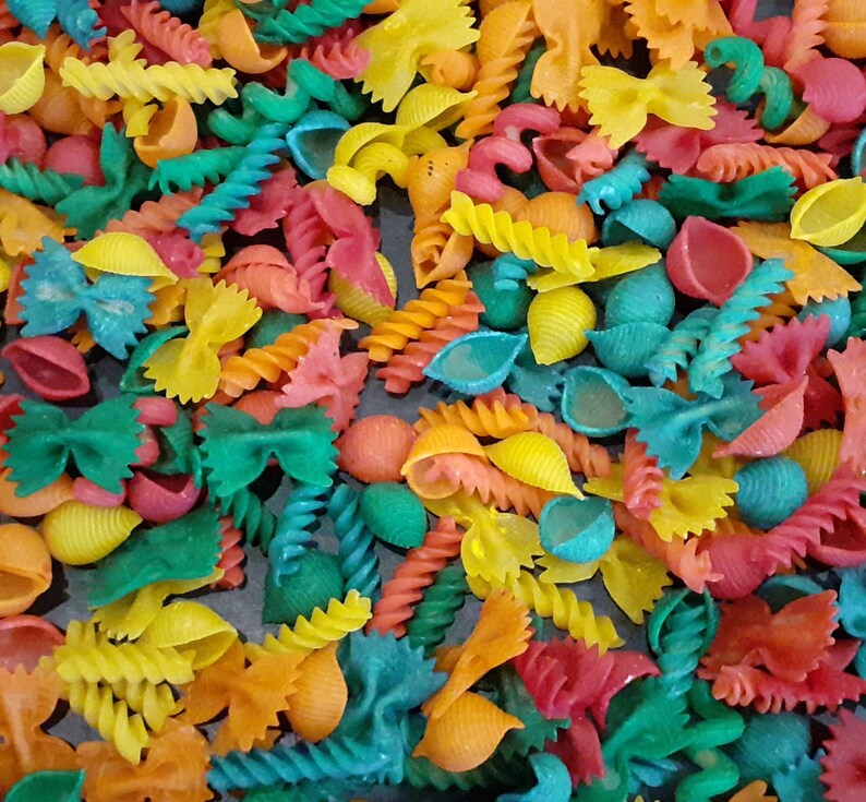 Sensory pasta shapes messy play tuff tray | Etsy