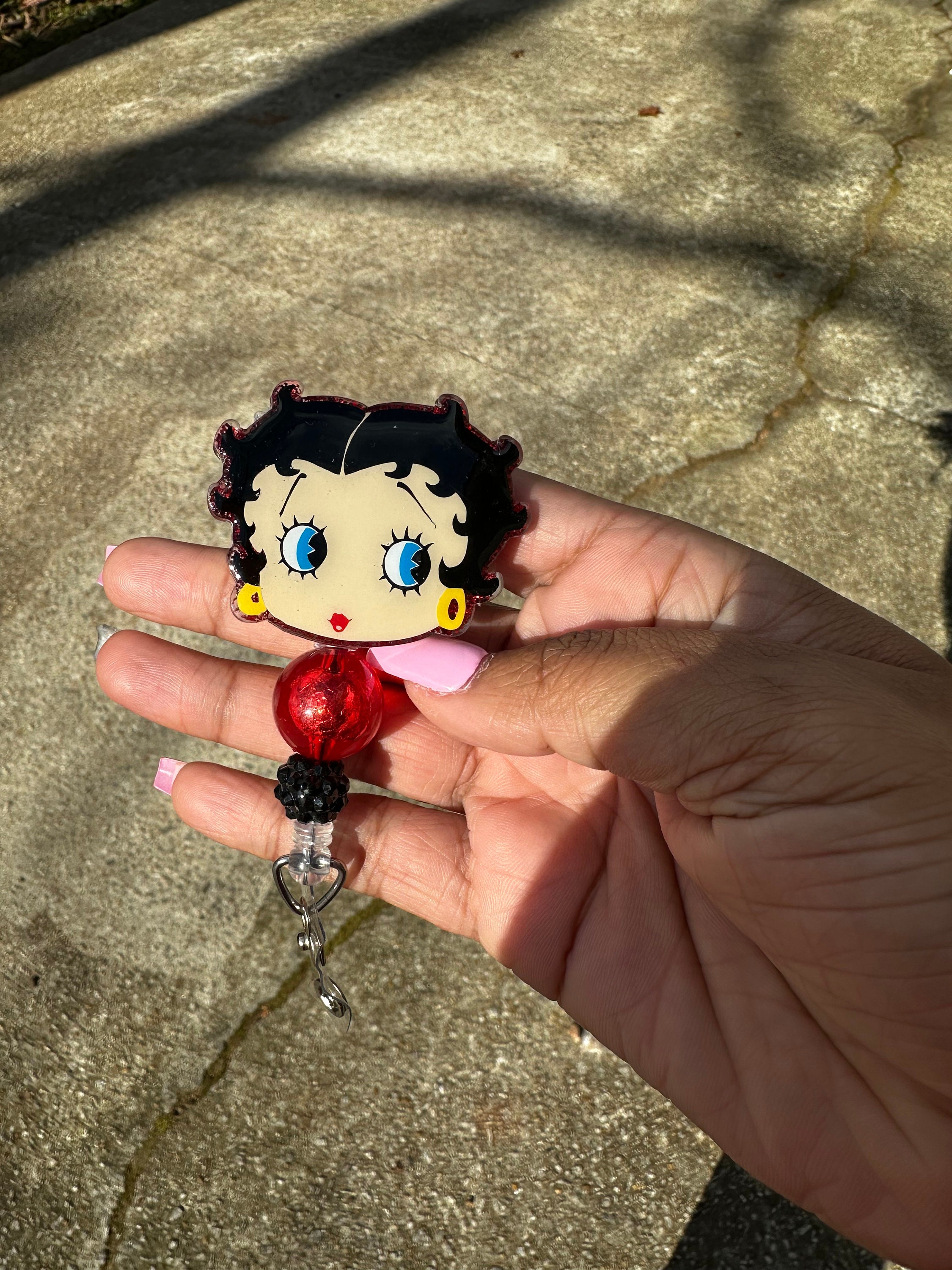 Betty Boop Badge Badge Reel Cartoon Character Medical Assistant Badge ...