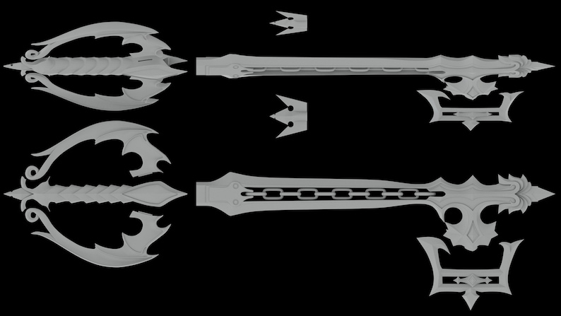 Oblivion Keyblade - Kingdom Hearts - 3D Print STL File - Etsy