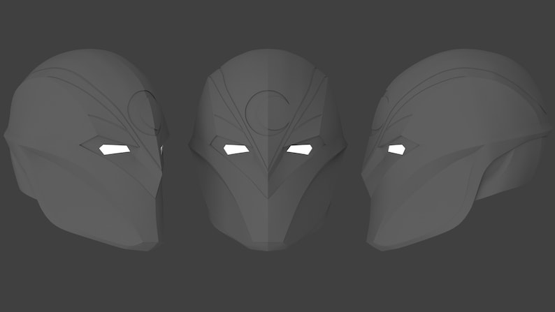 Moon Knight Helmet 3D Printing STL - Etsy