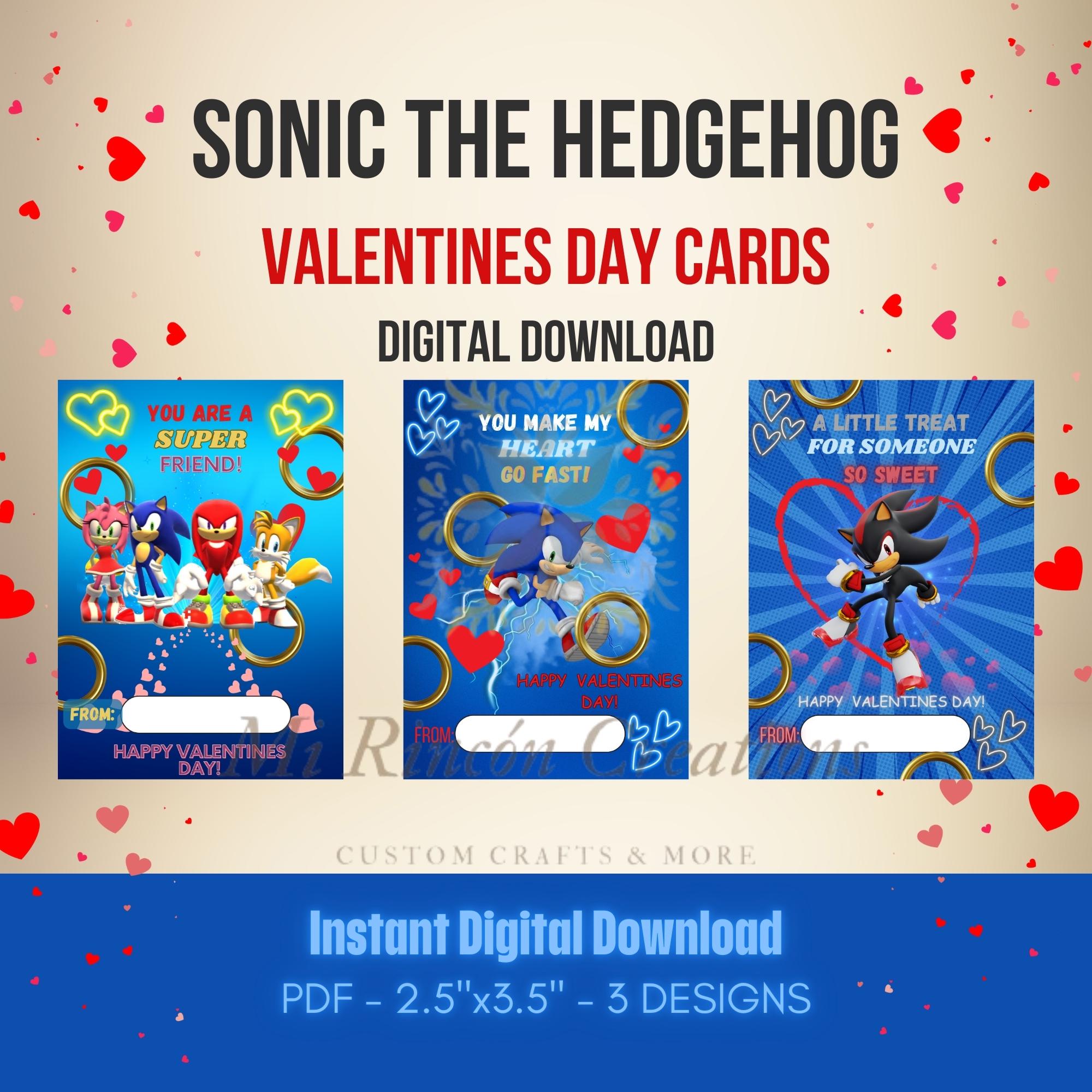 Sonic Hedgehog Valentines Day Cards| Kids Valentines Day Cards ...