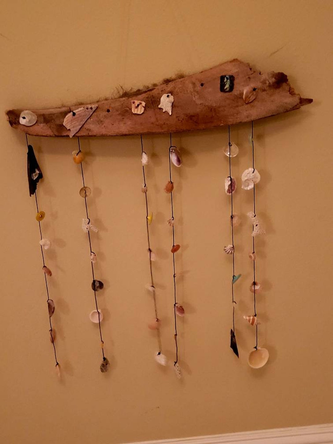 CH3. Handmade Shell Chime, Beach Wall Art, Windchime - Etsy