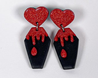 Vampire Glitter Earrings - Etsy