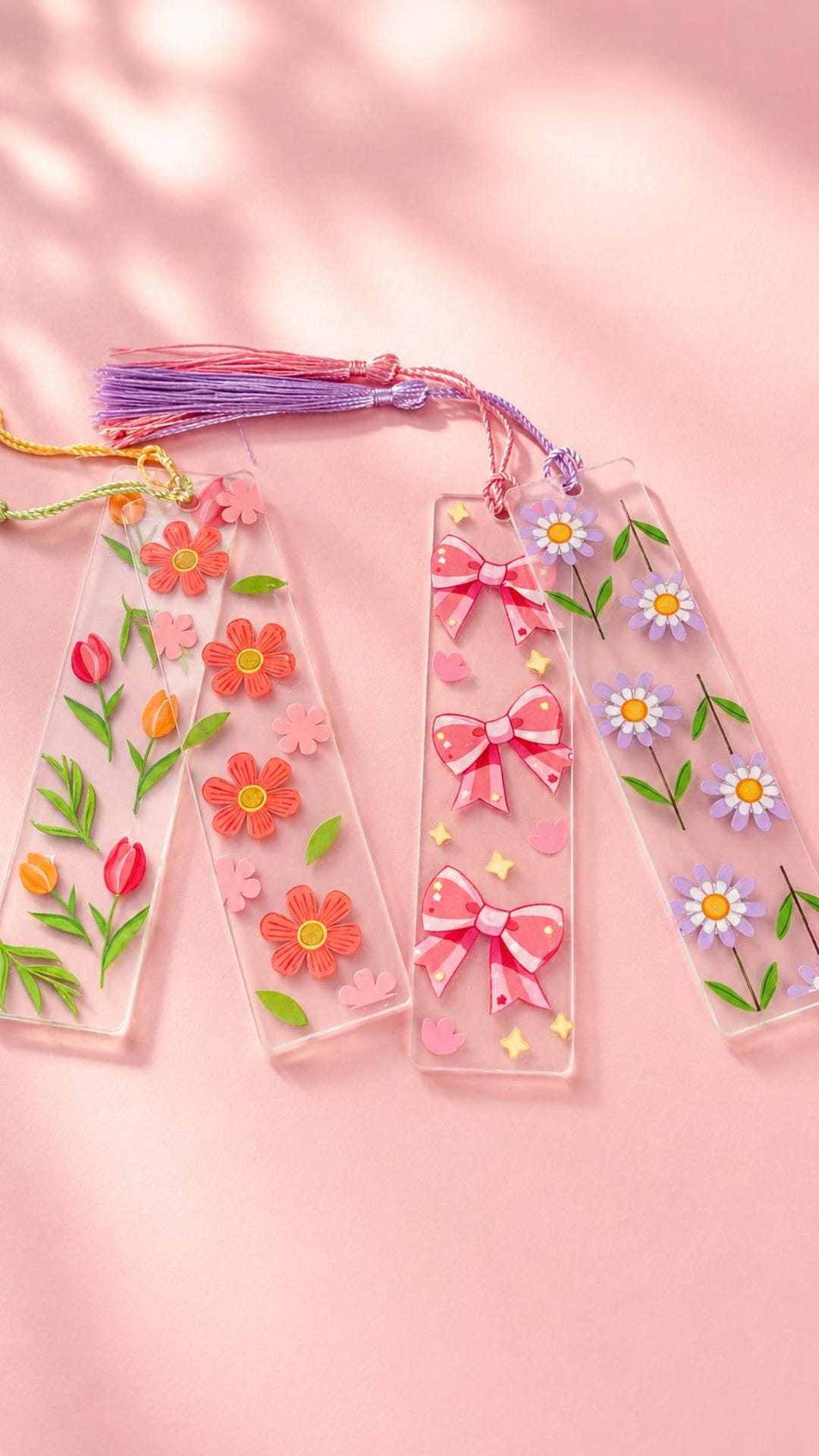 Acrylic Flower Book Marks Set of 2 - Etsy Canada