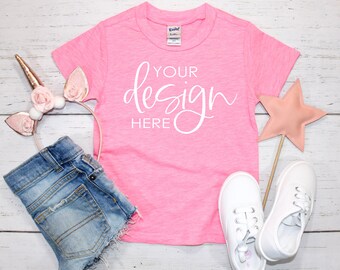 Kavio Flash Pink Mockup Kavio Mockup Flash Pink Slub Tee | Etsy