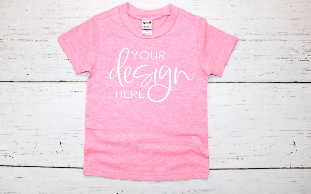 Kavio Flash Pink Mockup Kavio Mockup Flash Pink Slub Tee Mockup Kids ...