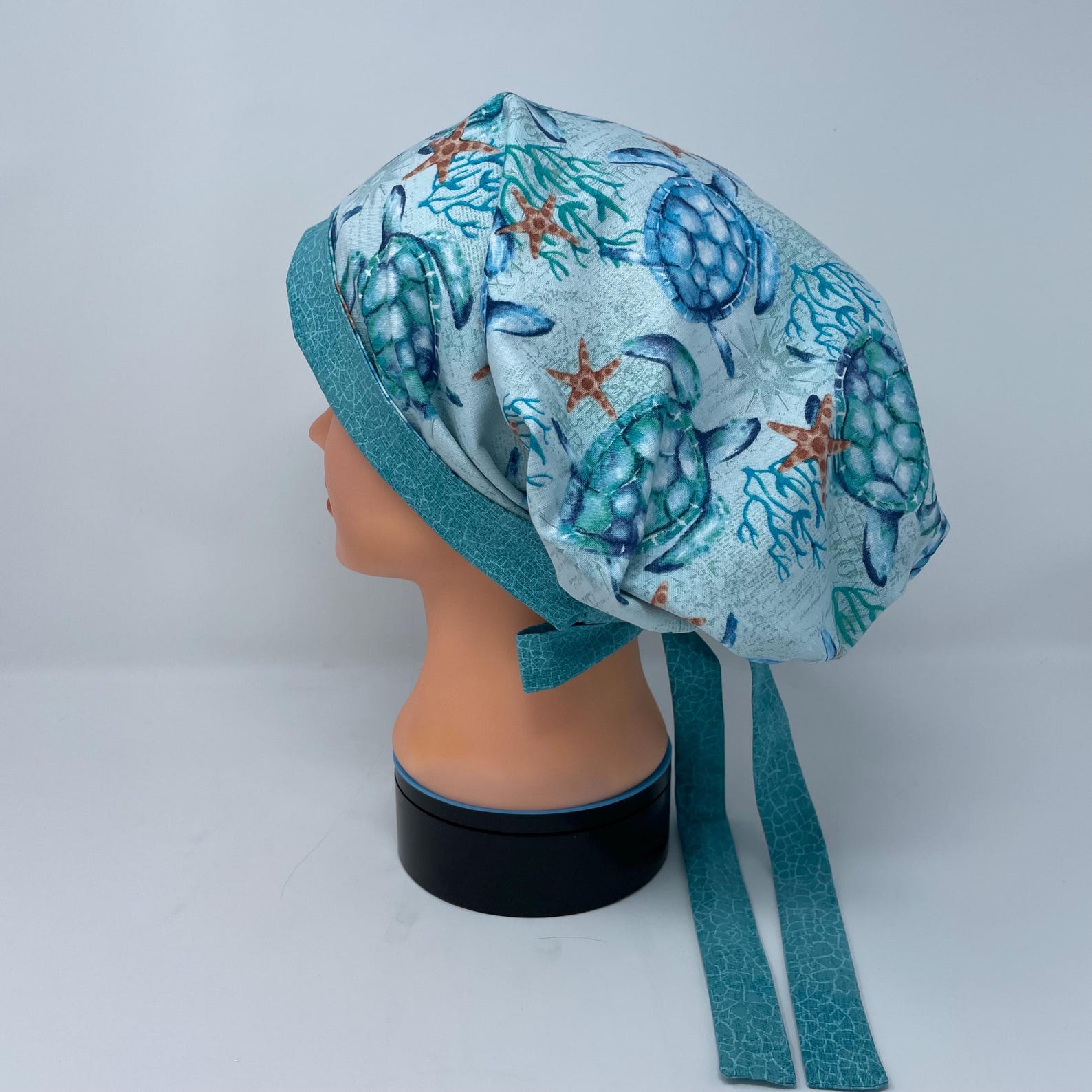 Sea Turtle Reversible Scrub Cap - Etsy