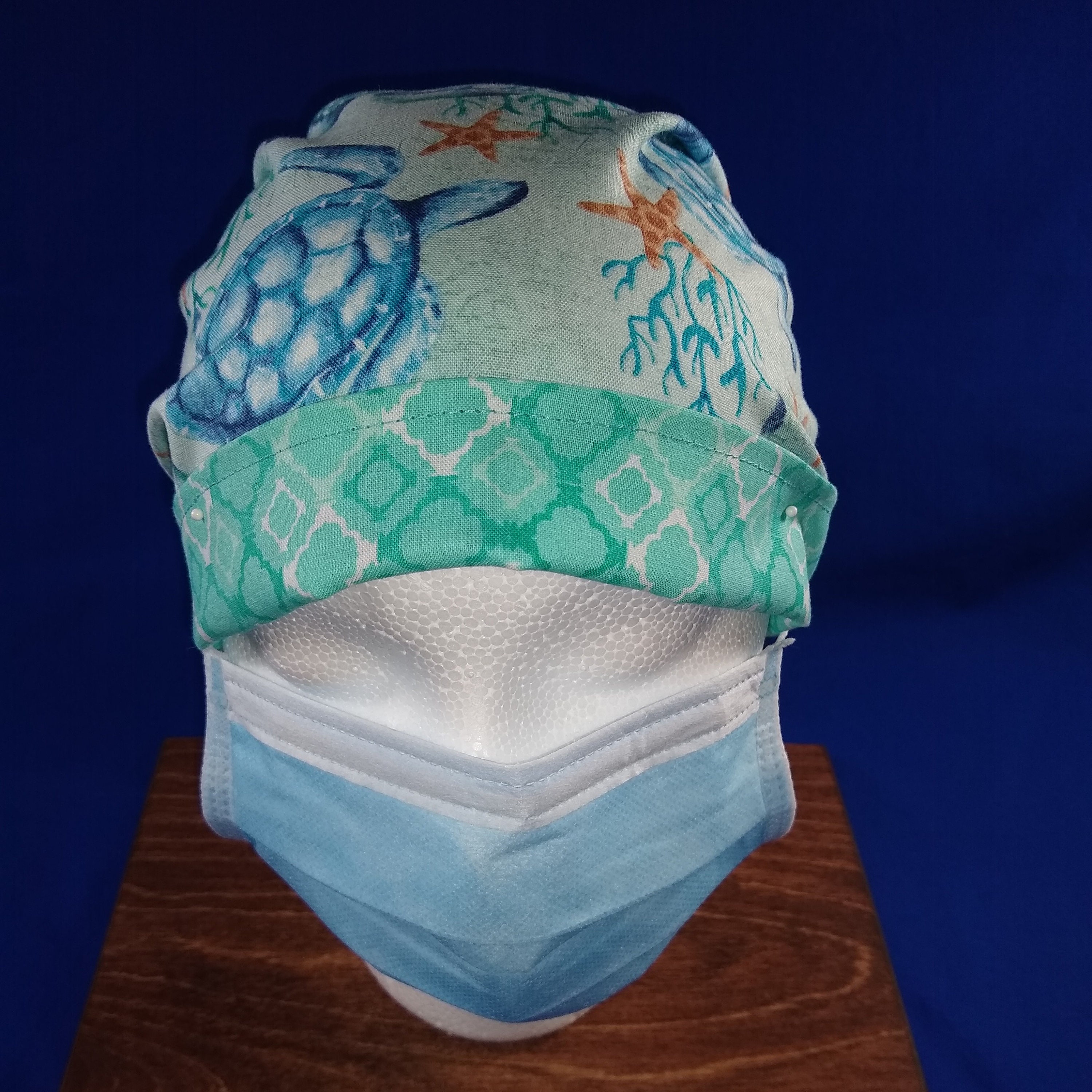 Sea Turtle Reversible Scrub Cap - Etsy