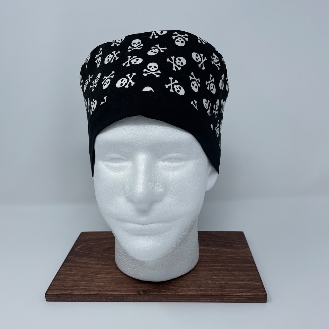 Skull and Crossbones Scrub Cap - Etsy