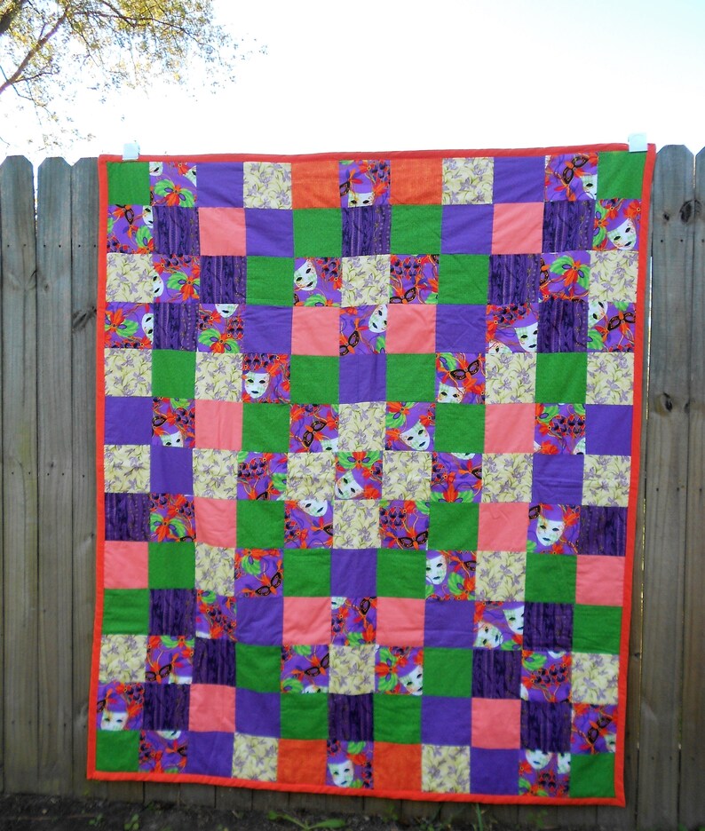 Mardi Gras Quilt - Etsy