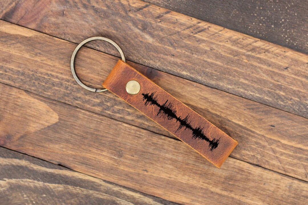 Personalized Sound Wave Keychain, Baby Heartbeat Keychain, Sound ...