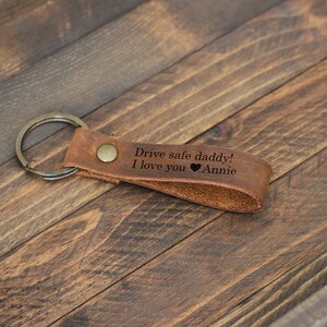 Drive Safe Dad Keychain, Personalized Keychain for Dad, Custom Father's ...