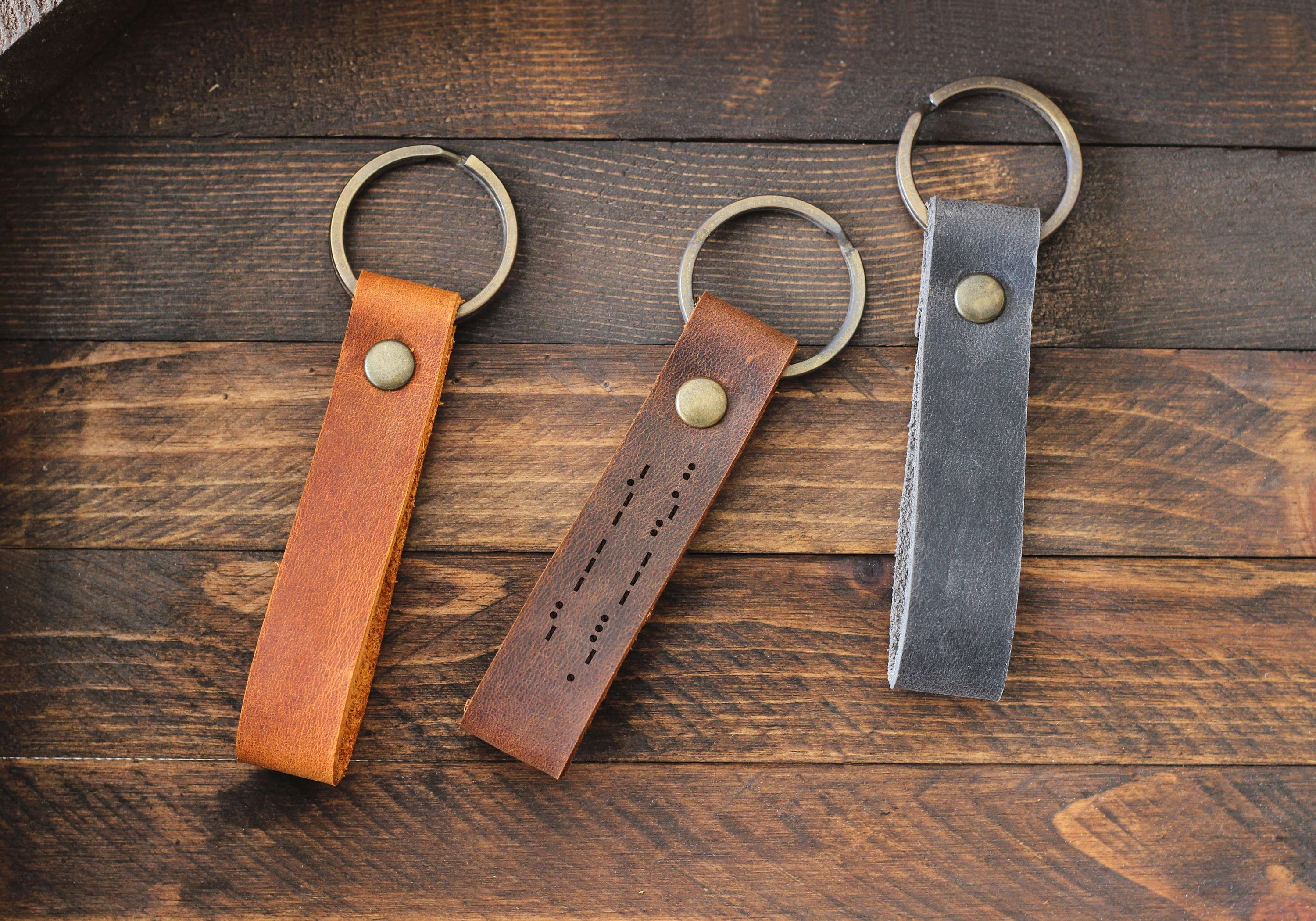 Morse Code Keychain Personalized Leather Keychain - Etsy