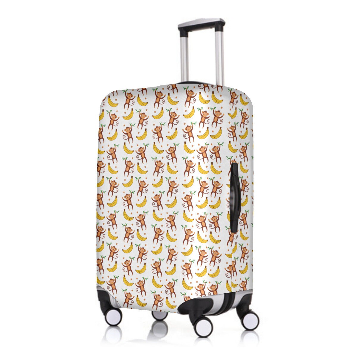 Set of Fun Monkey Luggage Cover + ID Card, Gift for Travelers, Monkey ...
