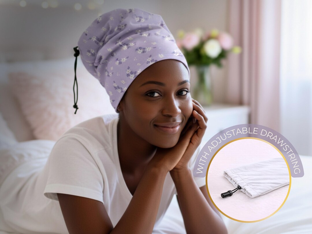 Purple Curly Hair Buff Protector / Loc Shock for Sleeping With ...