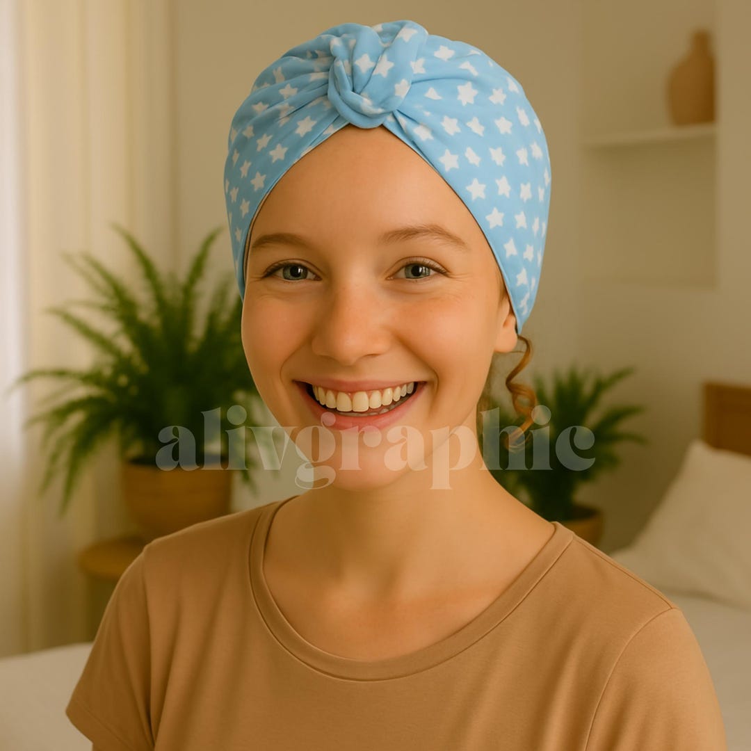 Personalized Curly Hair Buff / Sleep Cap / Frizz Control/ Clear Blue ...