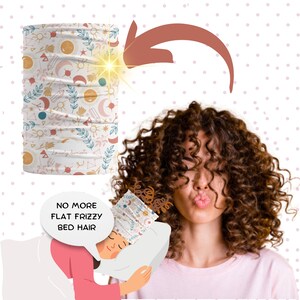 Curly Hair Protector While Sleep/ Buff for Curly Hair/curly Hair ...