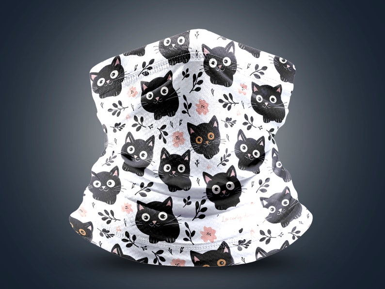 Kawaii Black Cats Sleep Bonnet - Cute Halloween Gift for Curly Hair ...