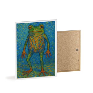 Frog Wall Art Inspiration Style Van Gogh Style | Framed Modern Poster ...