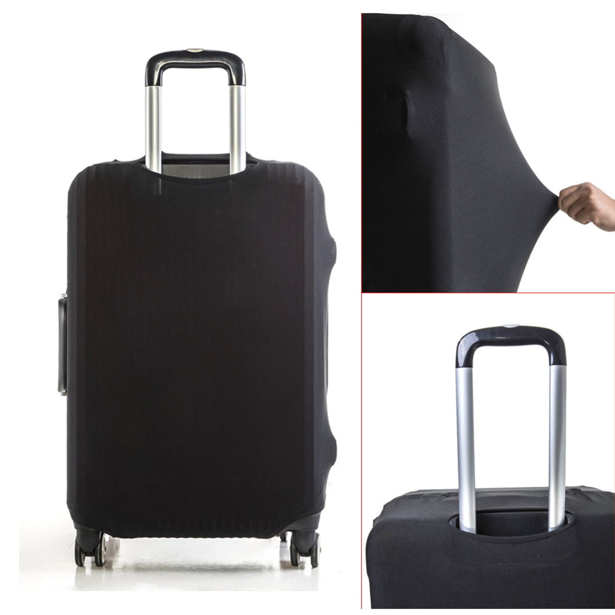 Suitcase Cover With Initial, Elegant Elastic Luggage Protective Cover ...