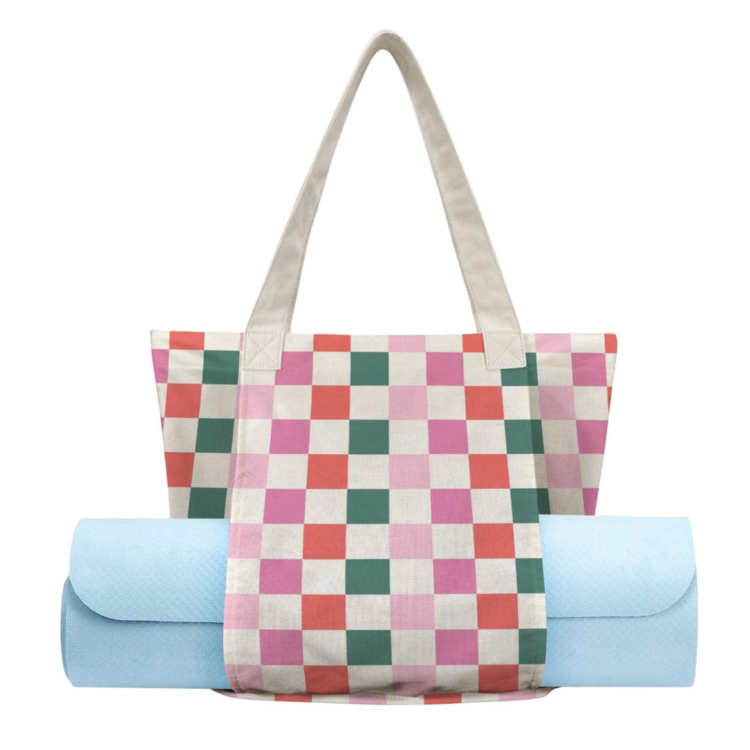 Striped Yoga Tote Bag Mat Holder, Yoga Mat Tote Carrier, Yoga Mat ...