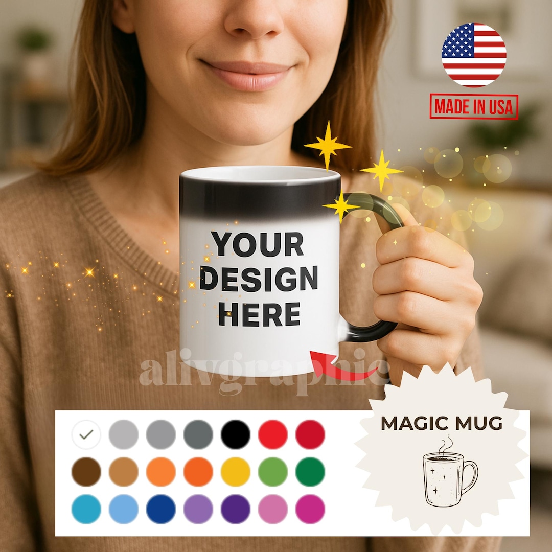 Custom Magic Mug With Photo or Drawing – Personalized Heat Changing Mug ...