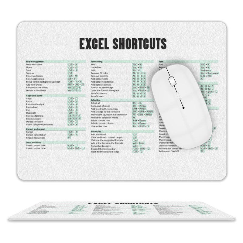 Excel Shortcut Mouse Pad - Etsy