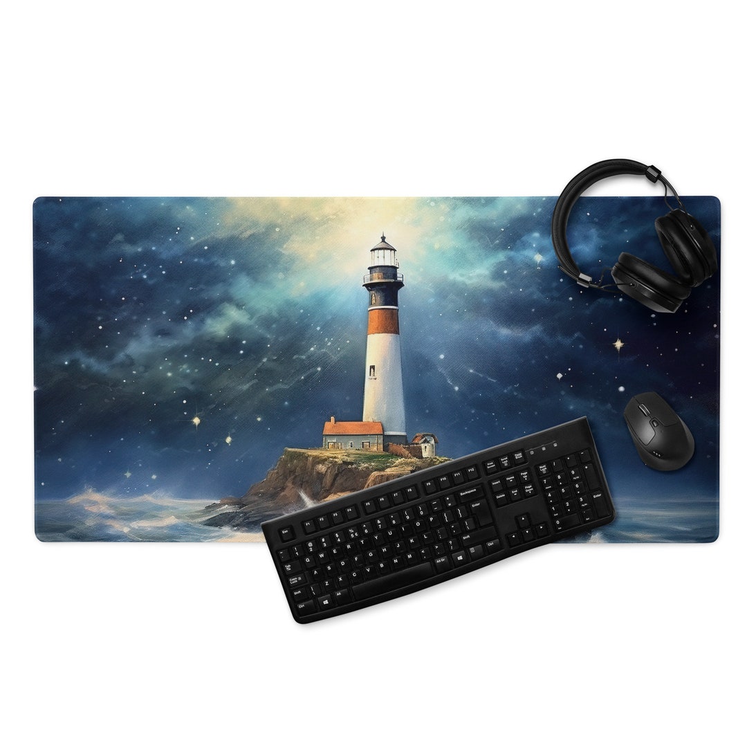 Lighthouse Gaming Mouse Pad, Navy Theme Desk Decor, Navy Blue XL ...