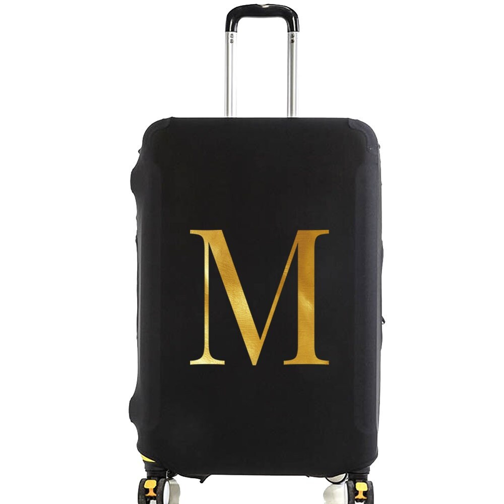 Suitcase Cover With Initial, Elegant Elastic Luggage Protective Cover ...