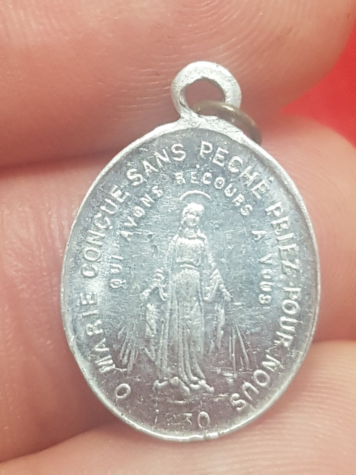 Antique 1830 Virgin Mary Religious Medal Pendant French | Etsy