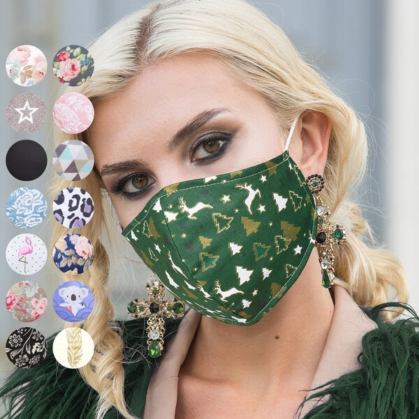 Christmas Face Masks - Etsy