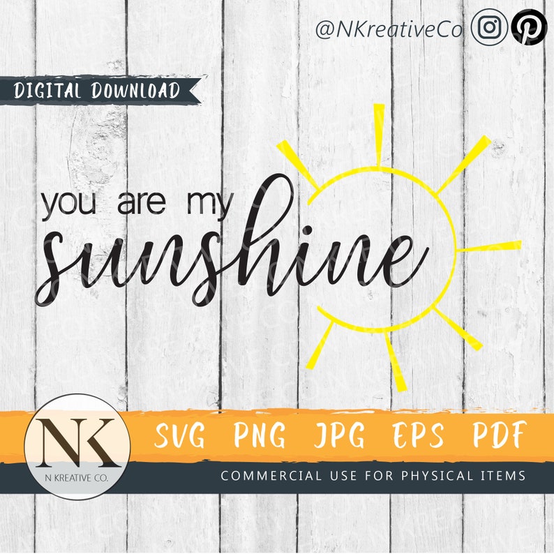 You Are My Sunshine SVG Sunshine SVG Summer SVG Sun svg | Etsy