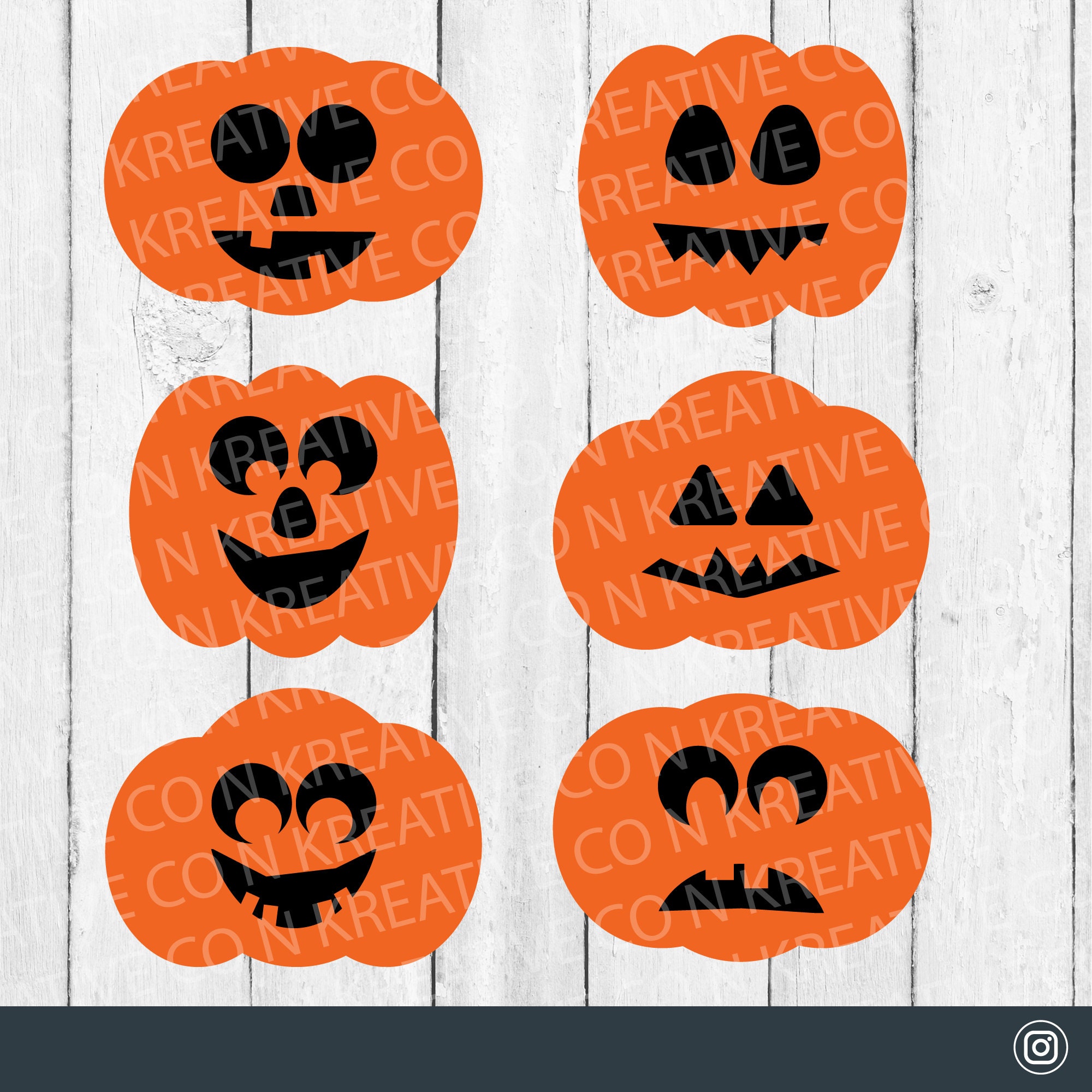 Pumpkin Faces SVG | Jack O Lantern Svg | Halloween SVG | Build Your Own ...