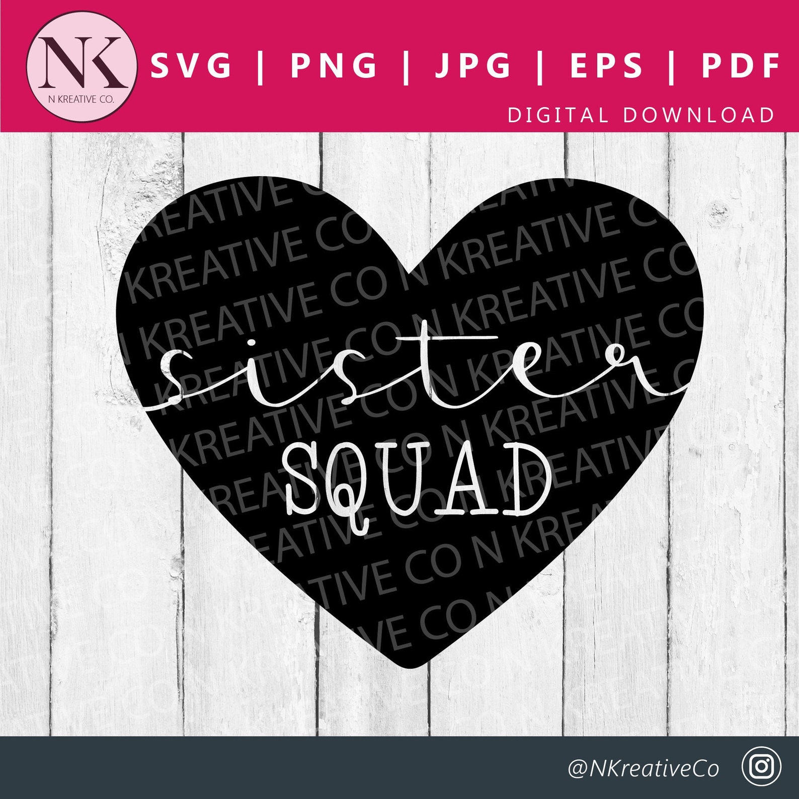 Sister SVG Sister Squad SVG Sister Tee SVG Sister Tee Decal Matching ...
