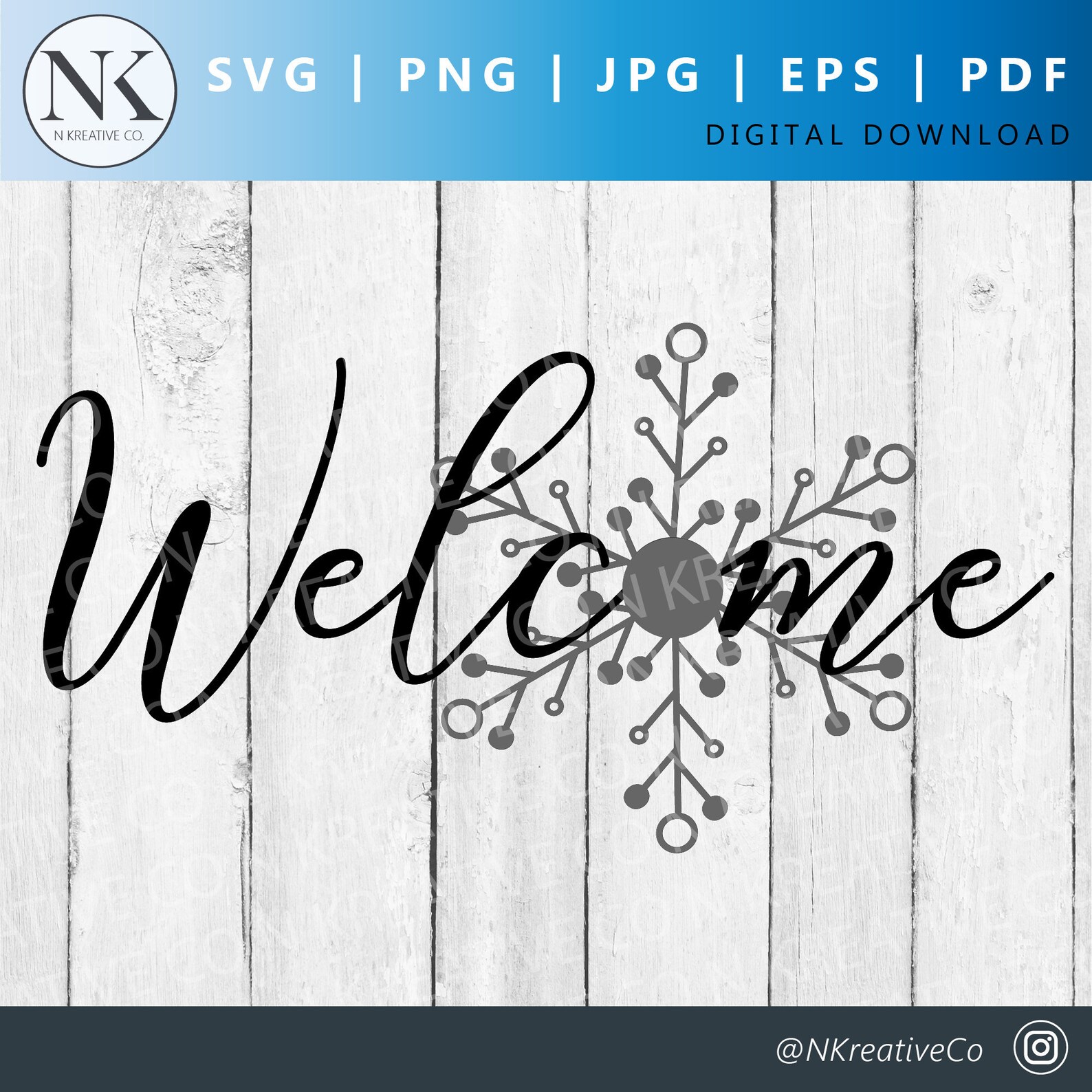 Welcome SVG Snowflake SVG Winter Welcome SVG Christmas | Etsy Canada