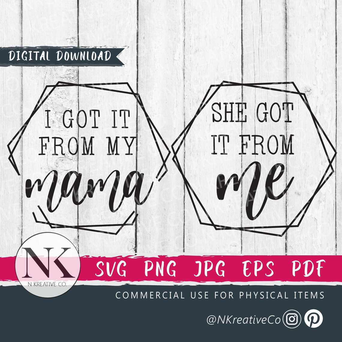 I Got It From My Mama SVG | She Got It From Me Svg | Mama SVG | Mama ...