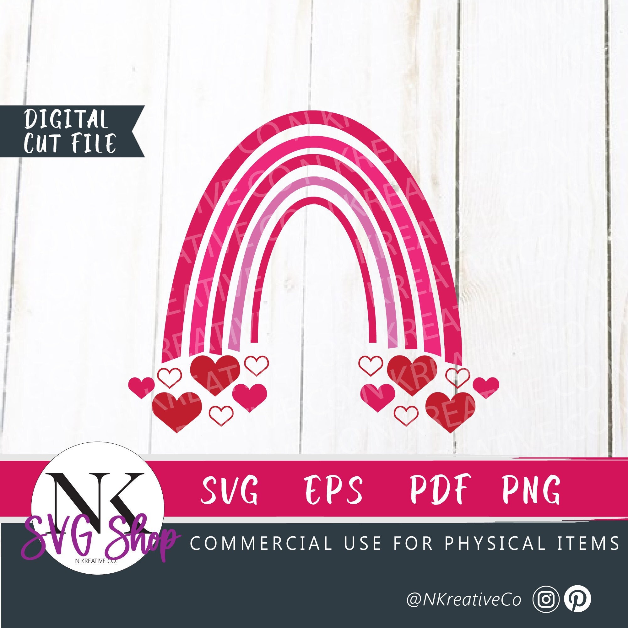 Valentine Rainbow SVG Rainbow Svg Heart Rainbow SVG Valentines Tee SVG ...