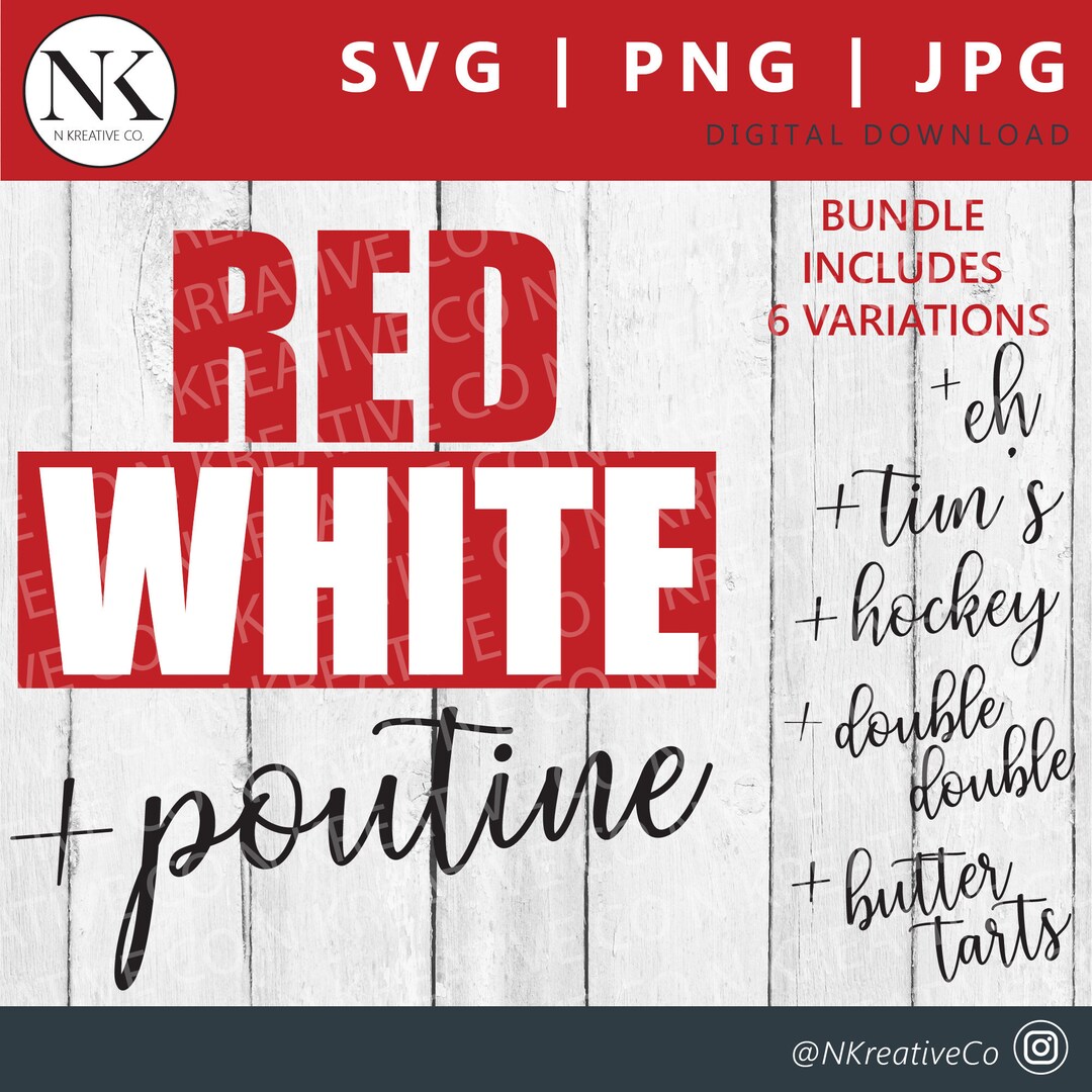 Red White + Canadian | Canada SVG | Canada Day Tee SVG | Canada SVG ...