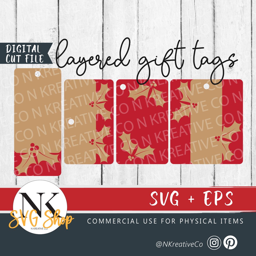 Gift Tag SVG Christmas Gift Tag SVG Layered Gift Tag SVG Christmas Svg ...